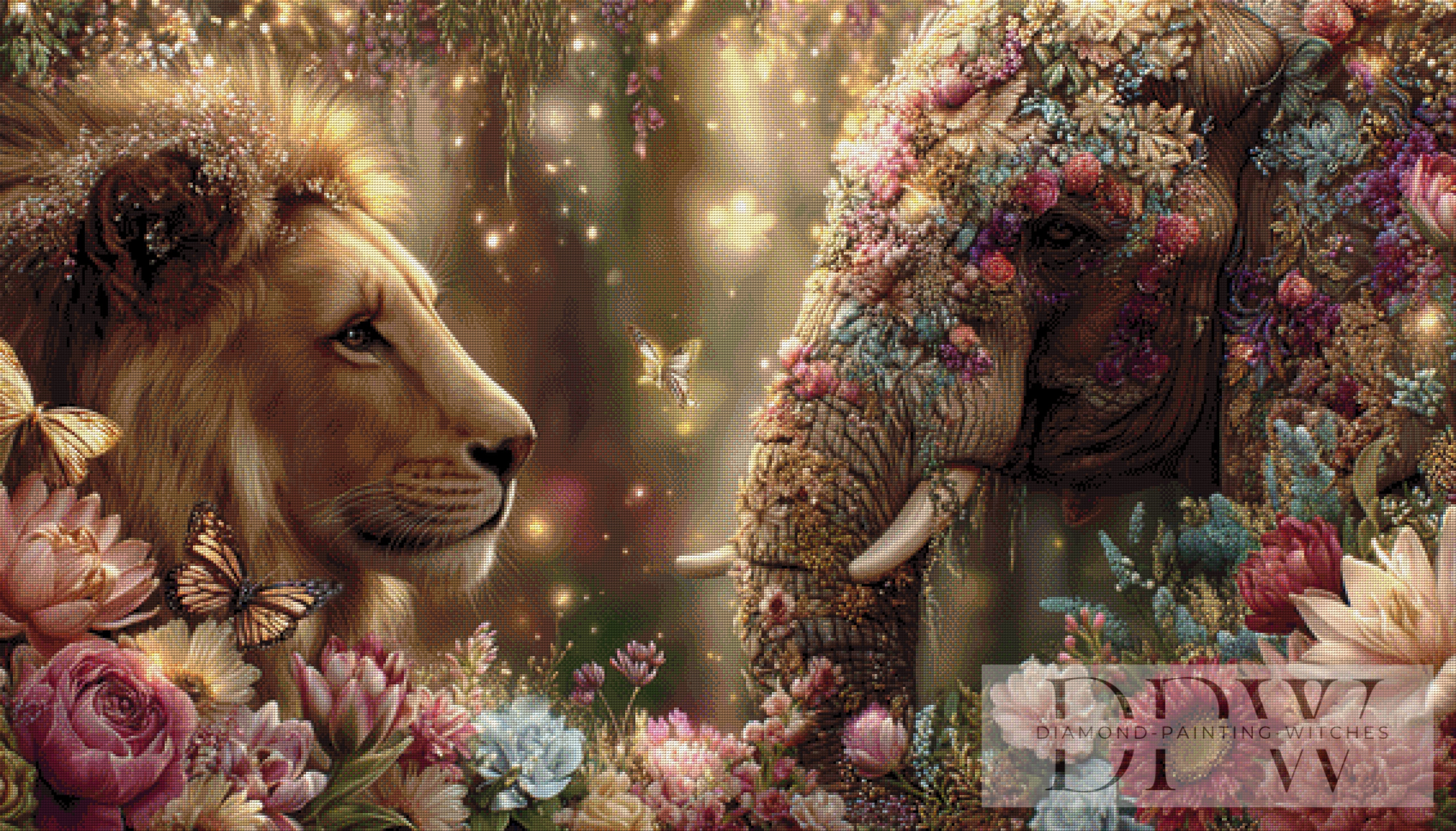 Dschungeltreffen by Lisa Morgan 140x80cm mit 250 Farben DPW-2436 ...