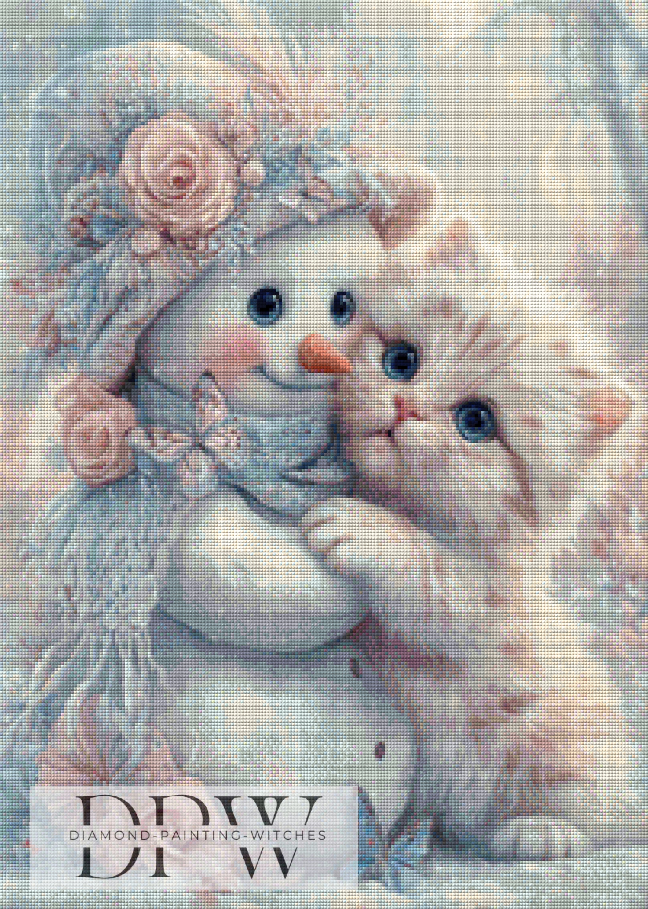 Knuddeln im Schnee by Lisa Morgan 50x70cm mit 95 Farben DPW-3666 ...