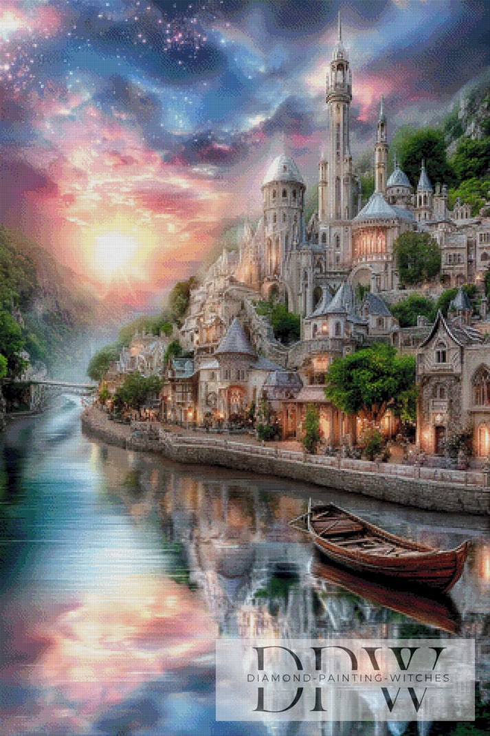 Schluchtenstadt by Elly_A.I. 80x120cm mit 260 Farben DPW-4756 – Diamond ...