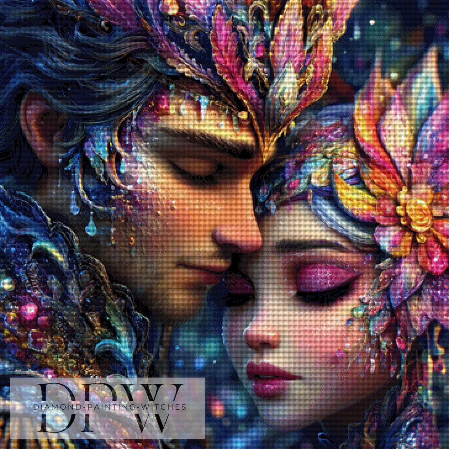 Enchanted Whisper by Lisa Morgan 90x90cm mit 400 Farben DPW-4793 ...