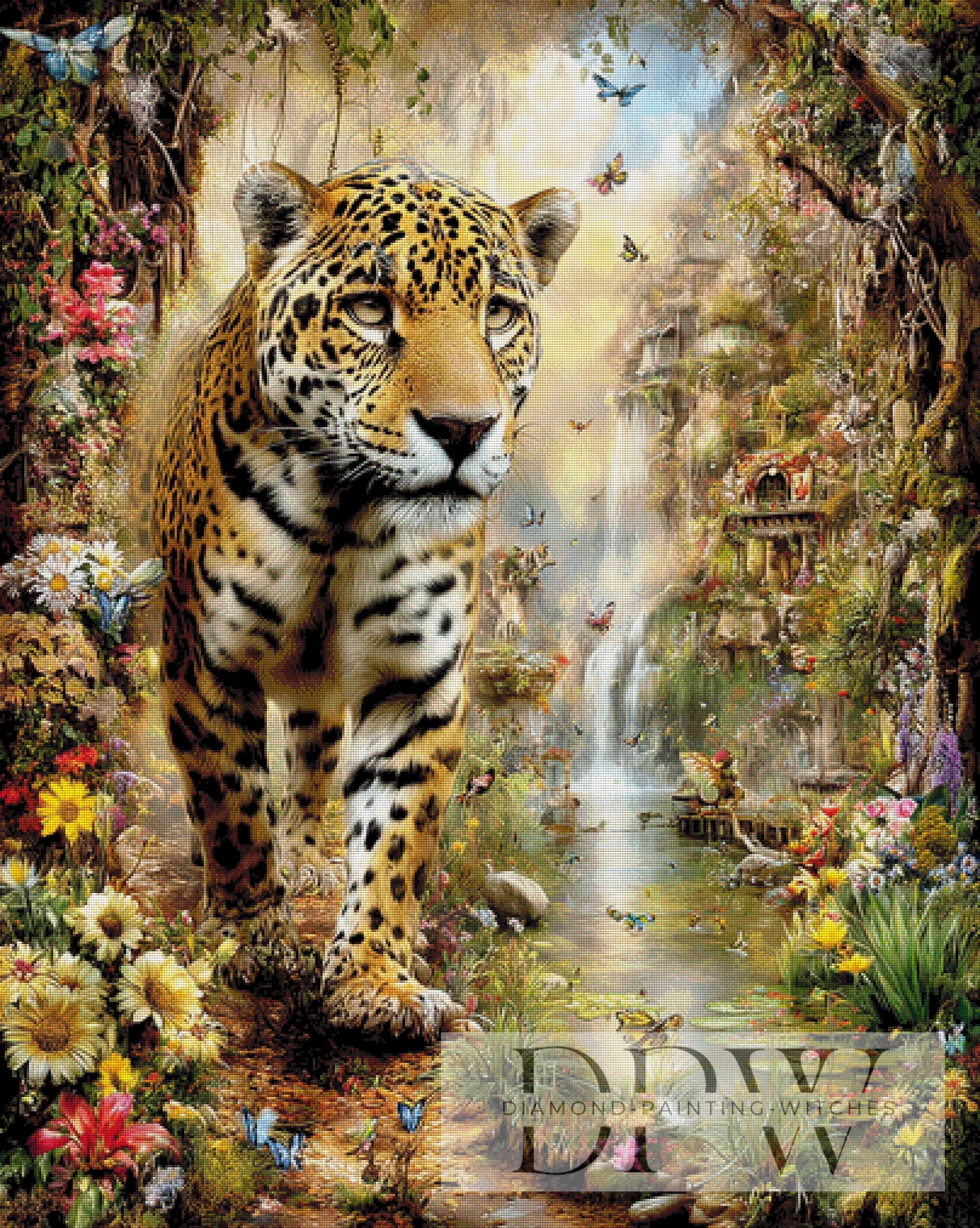 Goldpfote by QN 100x125cm mit 330 Farben DPW-6637 – Diamond Painting ...